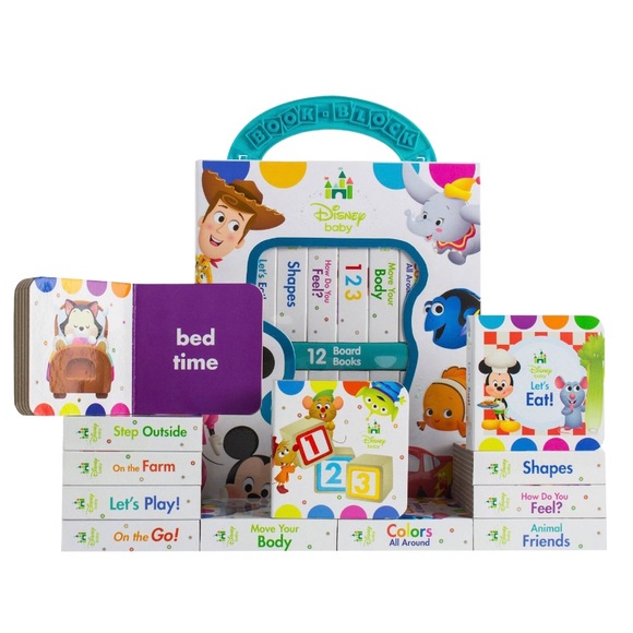 Disney | Toys | Disney Baby My First Library 2 Book Set With Carrying ...